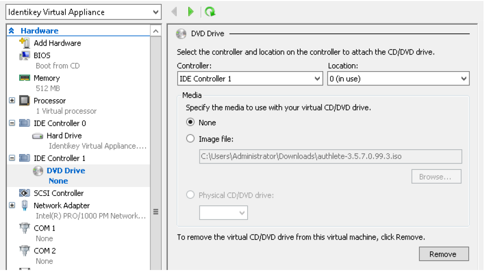 Installing the OneSpan Authentication Server Virtual Appliance Instance ...